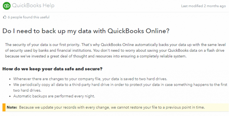 QuickBooks Online Canada Backup and/or Export - The Tech Journal