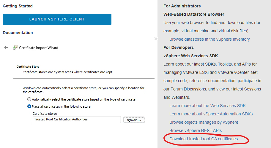 How to Install the vSphere vCenter Root Certificate - The Tech Journal