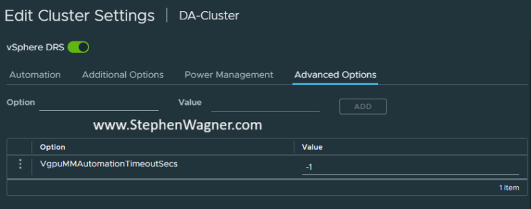 vGPU Enabled VM DRS Evacuation during Maintenance Mode - The Tech Journal