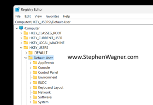 Modify or Add to the new Default User Registry - The Tech Journal