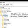 Modify or Add to the new Default User Registry - The Tech Journal