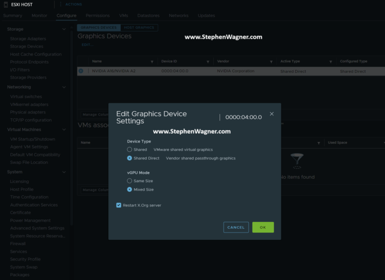 vGPU Mixed Size Virtual GPU types with VMware vSphere 8U3